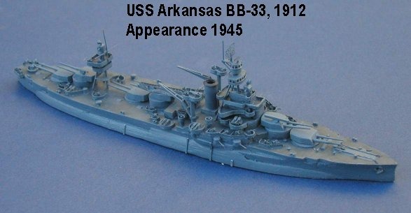 USS Arkansas, BB-33 , 1945, #2 , #3